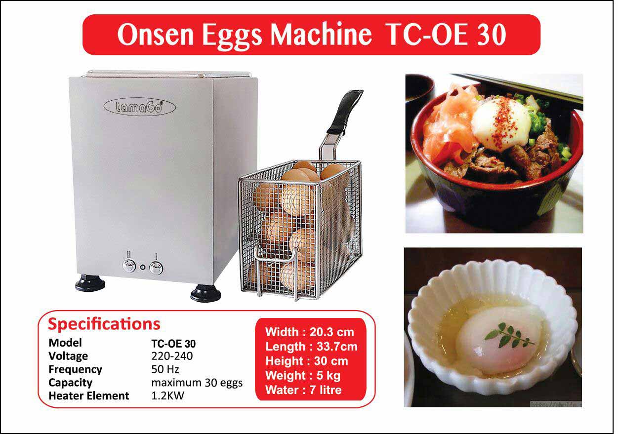 Tamago ONSEN Egg Processing Machine with Basket (30 Eggs) TC-OE-30 ...